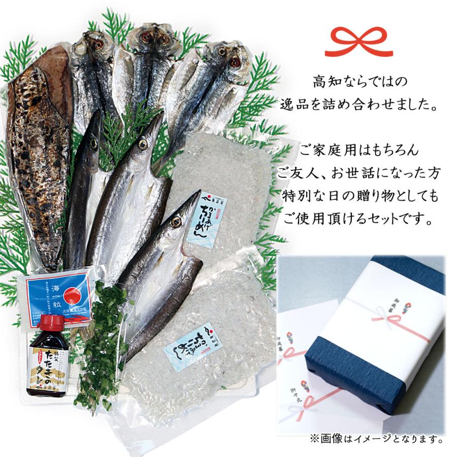 土佐産直 干物とカツオのたたき セット 干物 一日干し あじ かます 釜揚げちりめん 高知産 タレ 塩 海一粒 メッセージカード無料 冷凍便 ヤマト発送 送料無料 : yb2-my-hbt ...