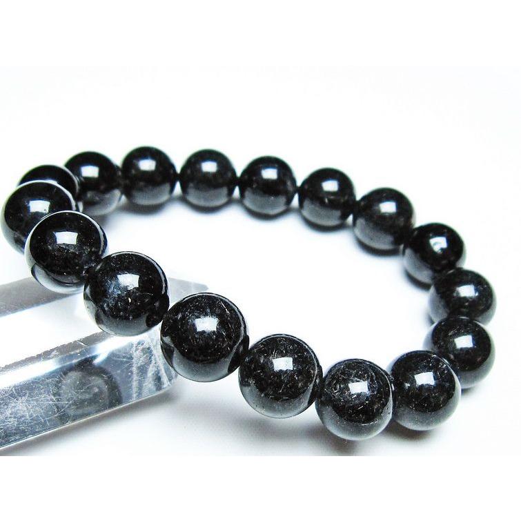 ブラックルチルクォーツ ブレスレット 12mm ブラックトルマリン トルマリネイテッドクォーツ ブレス 一点物 メール便可 [M便 1/10] 111-41294 : 天然石・パワーストーンの ...