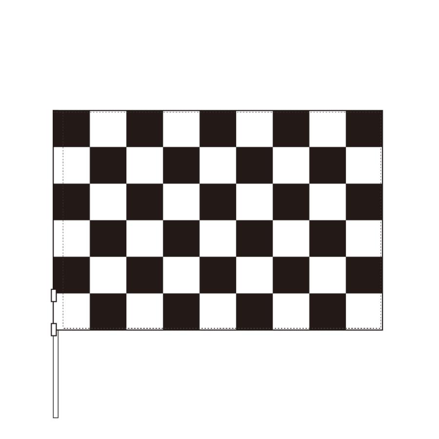 TOSPA チェッカーフラッグ（L） No.1 黒×白 90×135cm ポリエステル100％ ポール付き : トスパ世界の国旗販売 Yahoo!店 - 通販 - Yahoo!ショッピング