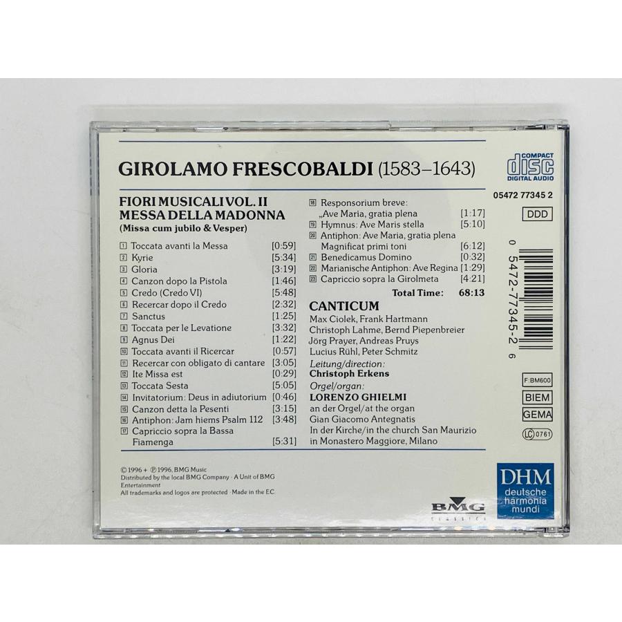 即決CD FRESCOBALDI: FIORI MUSICALI VOL.II 2 CANTICUM / LORENZO GHIELMI 05472 77345 N03 : TOTAL-CD ...