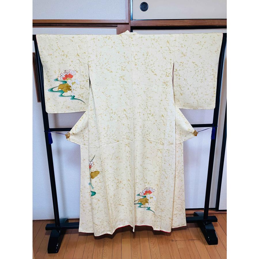 着物 付下げ 正絹 / ベージュ色系 草花文 付け下げ 身丈約153cm 裄丈約64.5cm 袖幅55cm 後幅30cm 前幅23cm TCS着物 W17 : TOTAL-CD-SHOP ...