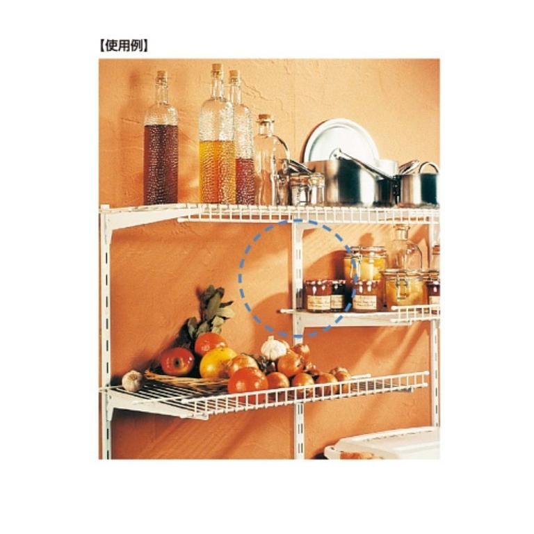 LAMP(ランプ)スガツネ工業 棚受 10105型 エレメントシステム 【10105-00101 166×84×2mm】カラー：ホワイト/ブラック : Total Homes - 通販 ...