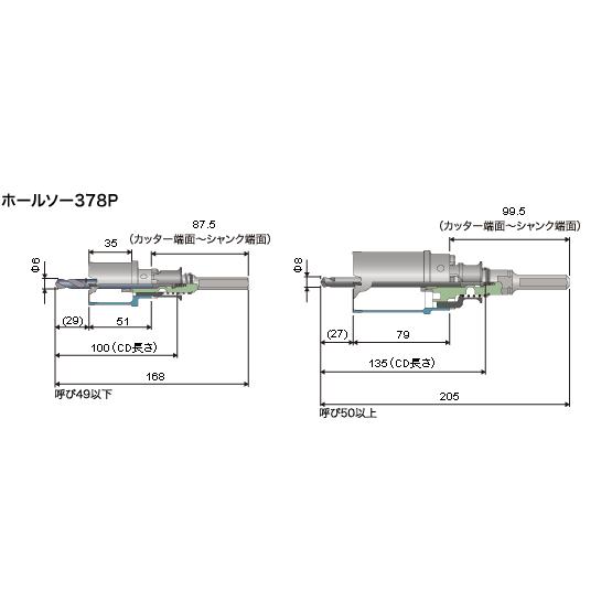 ミヤナガ（MIYANAGA） ポリクリック ホールソー378P用 センタードリルS6 PC378PCDS6 φ6mm φ15?49mm対応 ...