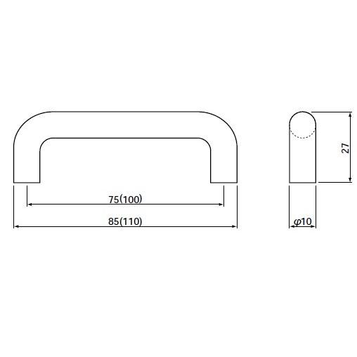 A3321 Sカラーハンドル(芯々100mm) ネービーブルー色 : TOUEI-PARTS - 通販 - Yahoo!ショッピング