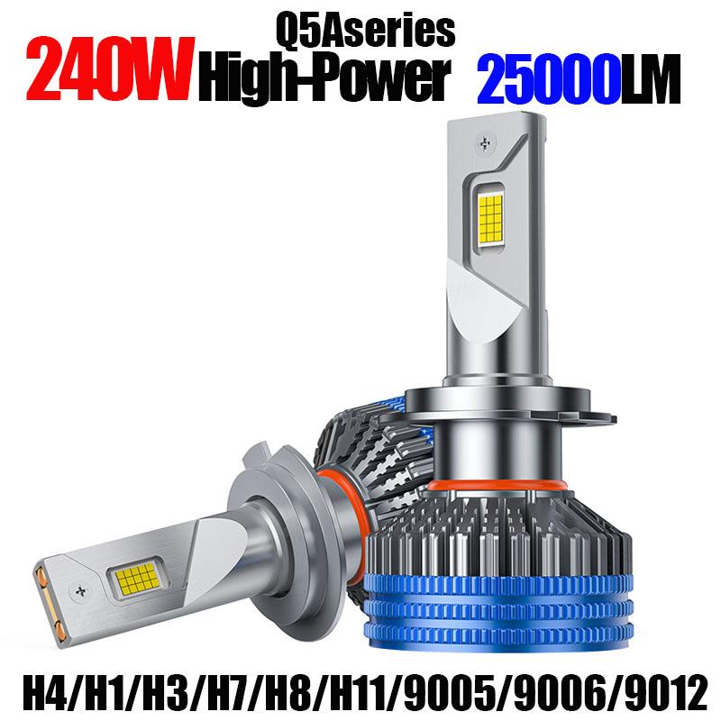 最新モデル LEDヘッドライト [Q5A] H4 hi/lo H1 H7 H8 H9 H11 HB3 HB4 9012 240W 25000LM 6500K : 近未来電子問屋 - 通販 ...