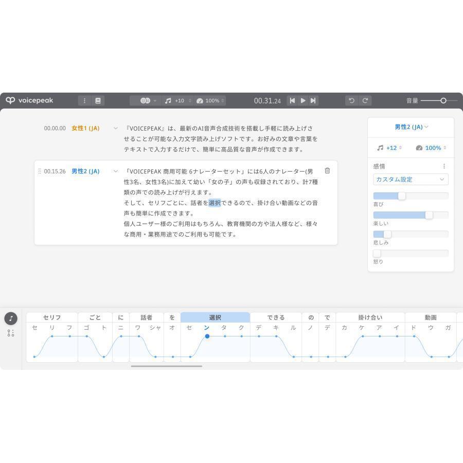 AHS エー・エイチ・エス VOICEPEAK 商用可能 6ナレーターセット ダウンロード版 [Windows＆Macソフト ダウンロード版]" : 東港貿易合同会社 - 通販 - Yahoo ...
