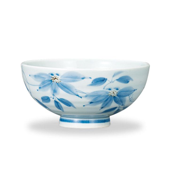 九谷焼 飯碗 染付鉄仙 人気 ギフト 贈り物 結婚祝い 内祝い お祝い ap7-0675 化粧箱入り : 使う・贈る 九谷焼専門店 陶らいふ - 通販 - Yahoo!ショッピング