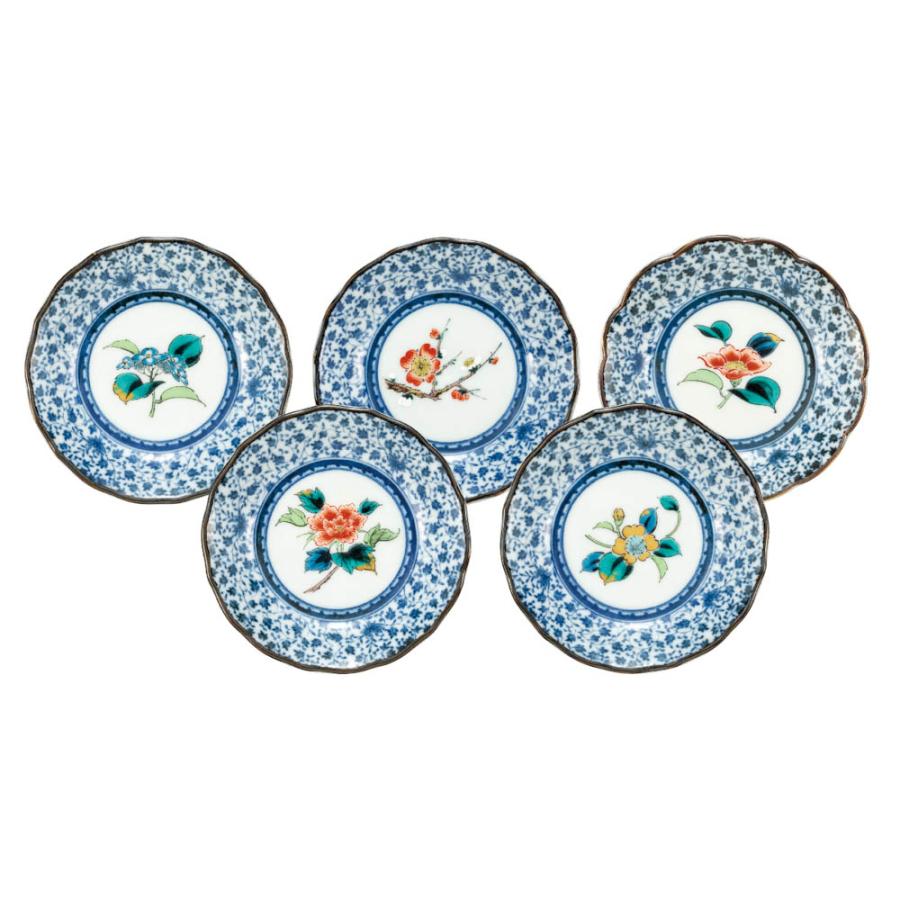 九谷焼 4寸花染小皿揃 山吹草花/美山窯＜和食器 皿 人気 ギフト 贈り物 結婚祝い/内祝い/お祝い/＞ : bi31-131 : 使う・贈る ...