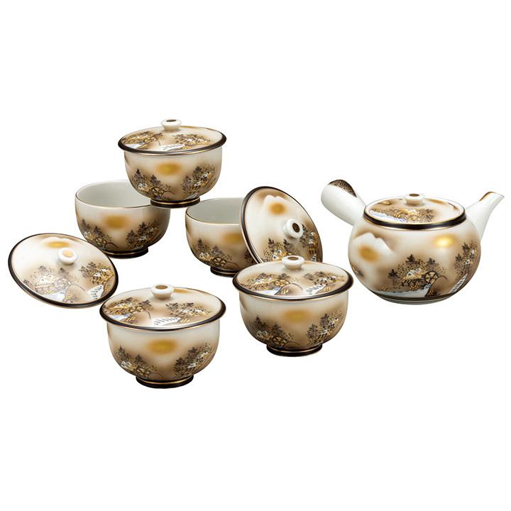 九谷焼 蓋付茶器 墨山水 送料無料 和食器 茶器 急須 汲出し 湯呑 セット 人気 ギフト 結婚祝い 内祝い お祝い k9-847 木箱入り : 使う・贈る 九谷焼専門店 陶らいふ - 通販 ...