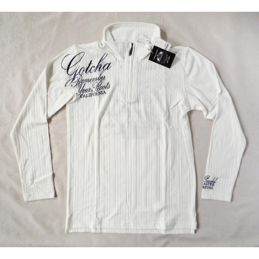 長袖シャツ ハイネック 針抜きテレコ ハーフジップ GOTCHA GOLF ガッチャ ゴルフ 刺繍 ロゴ Sサイズ ホワイト 白 : ka-gotcha181gg1200w-s-3 : 東欧 ...
