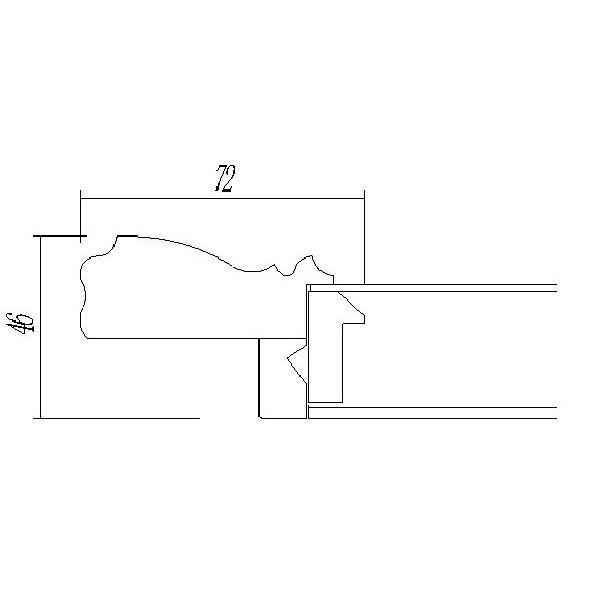額縁 油絵/油彩額縁 樹脂製フレーム UVカットアクリル付 7714 サイズ F6号 シルバー 銀 - 通販 - hurtee.com