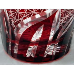 切子グラス 菊繋ぎ流しロックグラス 赤 : 神楽坂のうつわ屋さん 切子グラス 菊繋ぎ流しロックグラス 赤 : 神楽坂のうつわ屋さん