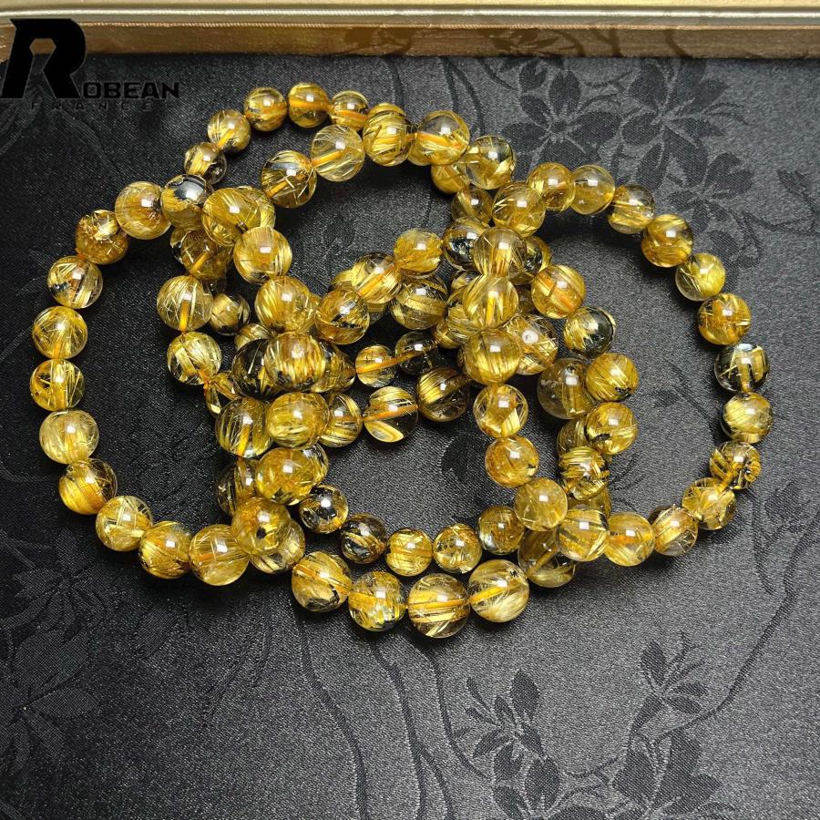 10%off 上級 EU製★ROBEAN・太陽花タイチンルチル★黄金針水晶 金運 開運 ゴールド ブレスレット パワーストーン アクセサリー レディース メンズ : 東祥 - 通販 ...