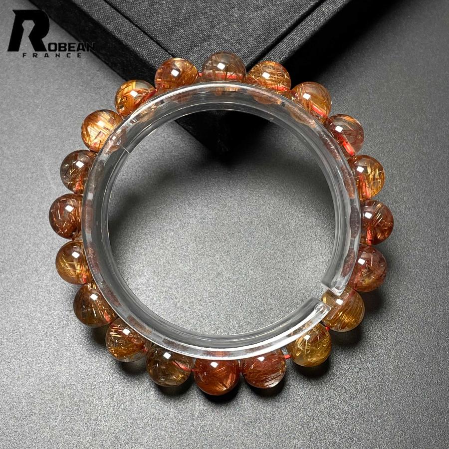 上級 EU製 定価11万円★ROBEAN・レッド銅髪ルチルクォーツ★ブレスレット パワーストーン 天然石 綺麗 金運 お守り 9.9-10.3mm M0211223 : 東祥 - 通販 ...