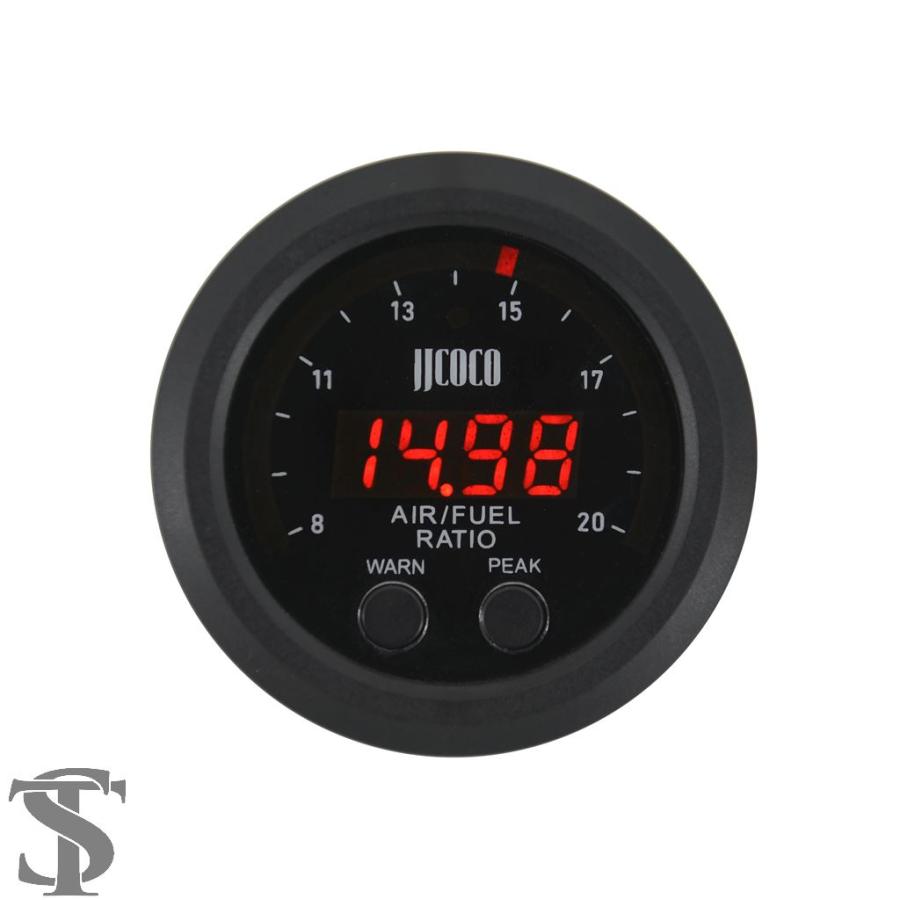 12V 52MM S シリーズ空燃比計超薄型丸型 LED デジタルディスプレイ広帯域 O2 酸素センサー付き : T-マート Yahoo!店 - 通販 - Yahoo!ショッピング