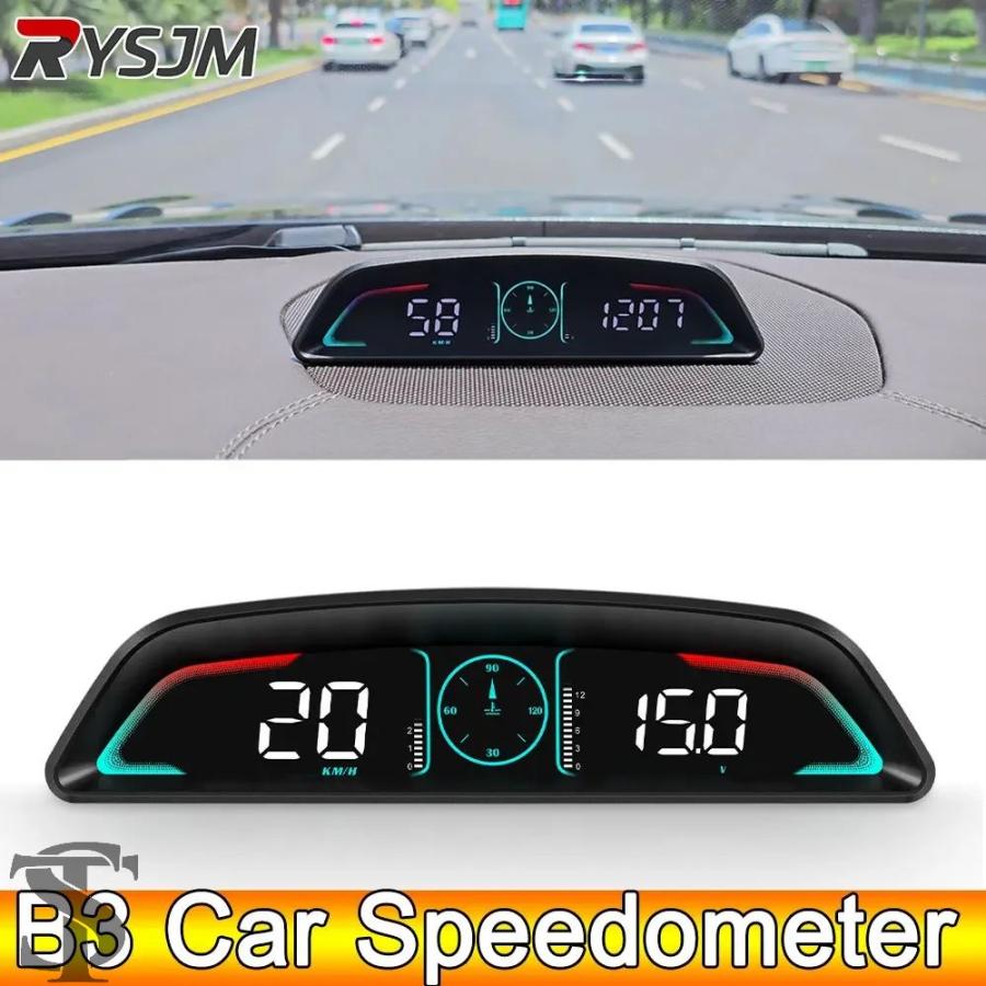 B3 スピードメーターヘッドアップディスプレイ OBD2 HUD 車タコメーター水温アラーム自動燃料消費量ボルトメーターゲージ : T-マート Yahoo!店 - 通販 - Yahoo!ショッピング