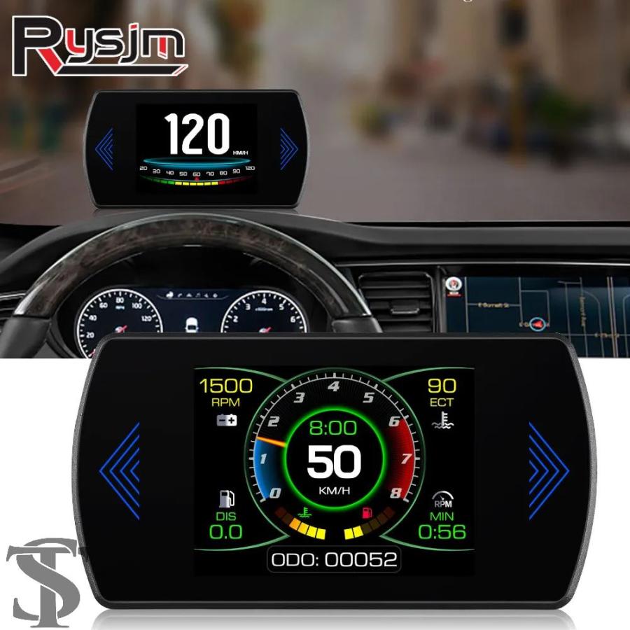 P12S ヘッドアップディスプレイ OBD2 自動オンボードコンピュータセキュリティアラームデジタルスピードメーター水温燃料消費 OBD HUD : T-マート Yahoo!店 - 通販 ...