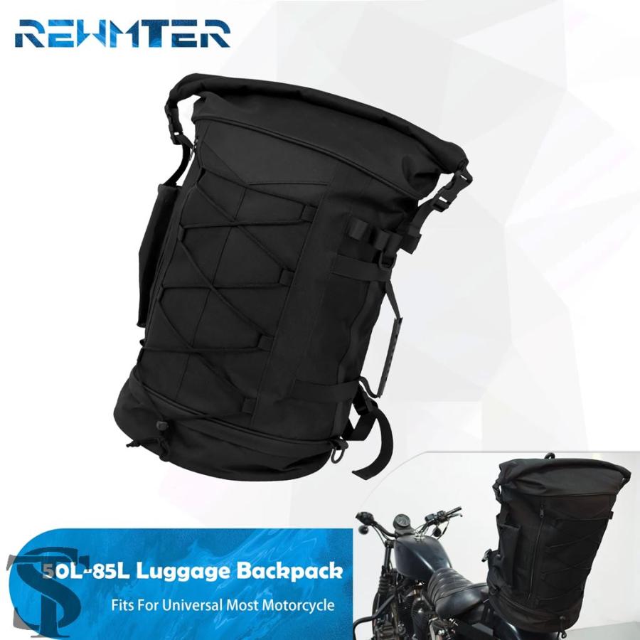 バイクリアテールバッグ 50L-85L キャリアバックパックツーリング拡張可能ストラップ付き汎用収納シーシーバーラックバッグハーレー用 : T-マート Yahoo!店 - 通販 - Yahoo ...