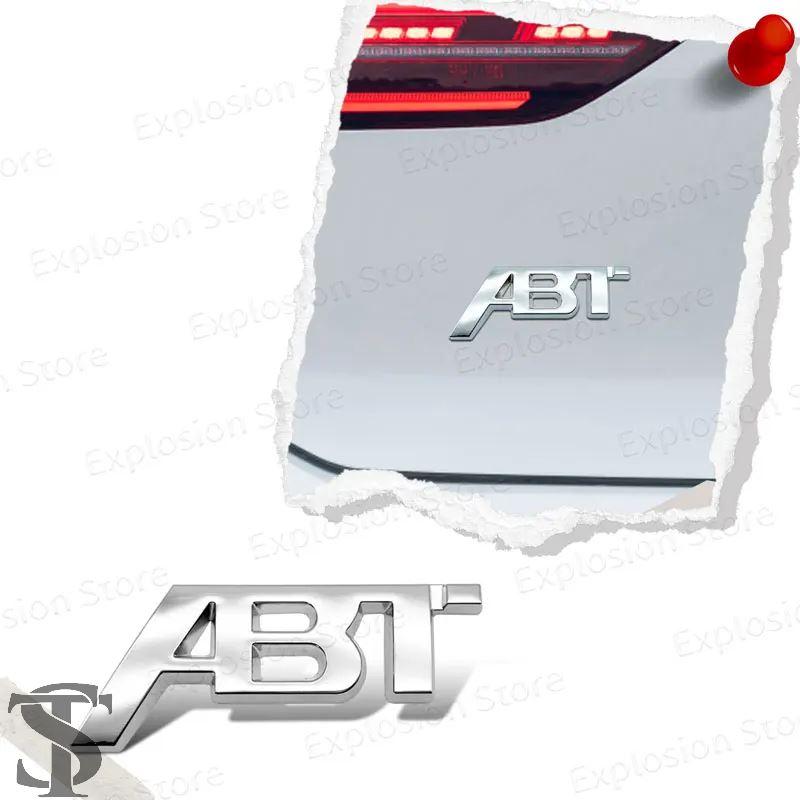 1個カースタイリング3DメタルABTロゴデカールステッカーアウディ Q3 Q5 Q7 A3 A4 A5 A6 B6 B8 C6 C5トランク ...