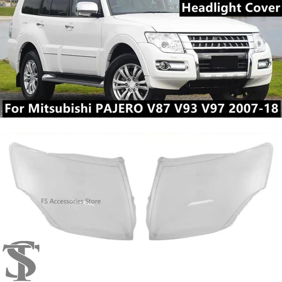 フロントヘッドランプカバーヘッドライトシェルクリアランプシェードレンズ三菱パジェロ V87 V93 V97 2005-2018 ヘッドランプシェル : T-マート Yahoo!店 - 通販 ...