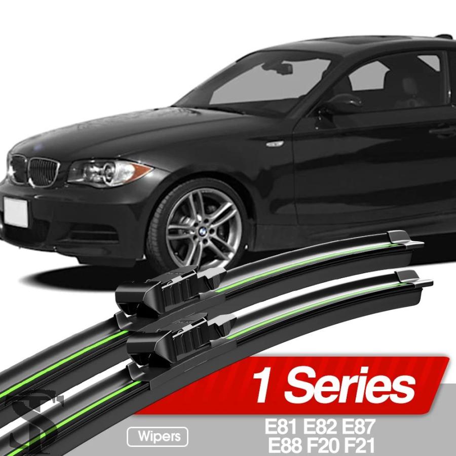 BMW 1 シリーズ E81 E82 E87 E88 F20 F21 2004-2019 フロントガラスワイパーブレード 2 個フロントガラス窓アクセサリー 2015 2018 : T-マート ...