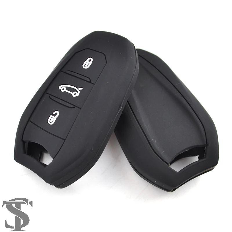 プジョー 208 308 508 3008 5008 シトロエン C4 ピカソ DS3 DS4 DS5 DS6 シリコーンキーケースカバーキーレス FOB シェルスキン : T-マート ...