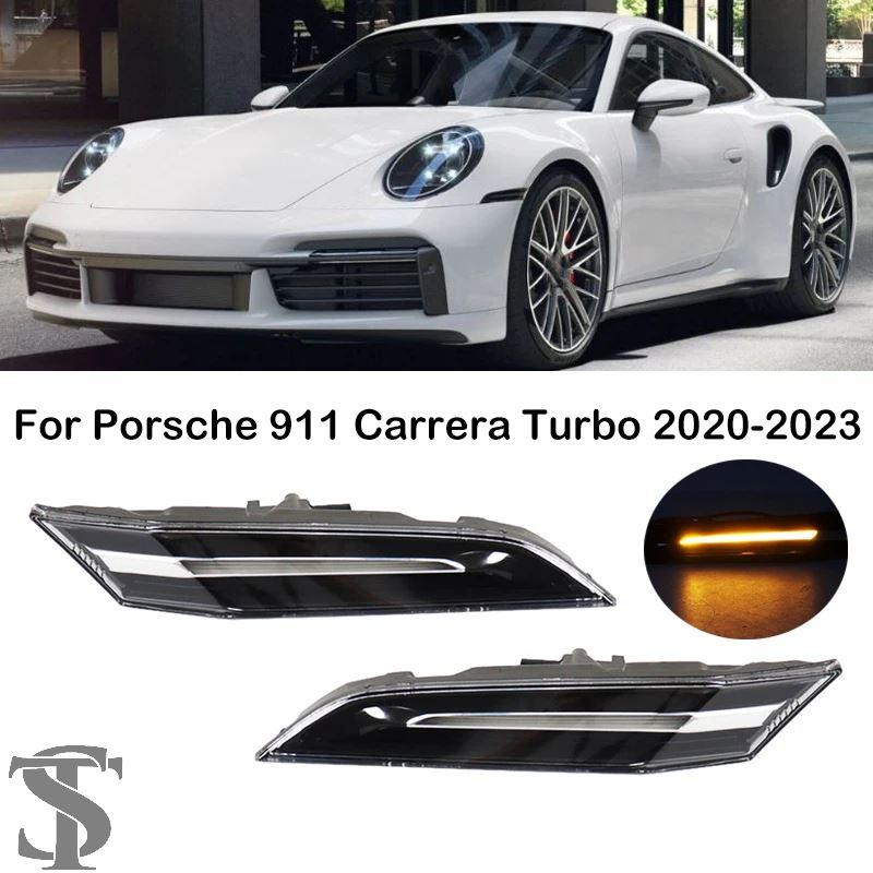 ポルシェ 911 カレラ 992 GT3 ターボ 2020-2023 LED ウィンカーライトサイドマーカーウインカーインジケータランプ ...