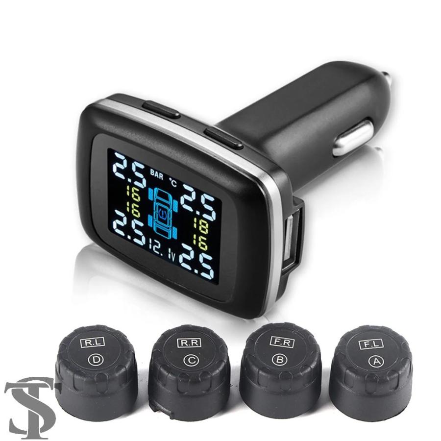 車用 TPMS タイヤエア圧システム 4 つアウターセンサー付きシガー プラグ : T-マート Yahoo!店 - 通販 - Yahoo!ショッピング
