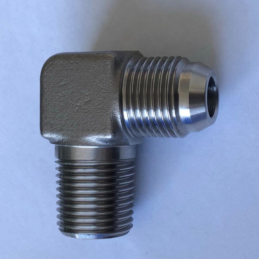 33タイプ R1/4×G1/4 90°エルボ平行ガスオネジ（でっぱりシート）×Rオネジ 高圧継手 ステンレス製 : 東洋国際株式会社 - 通販 - Yahoo!ショッピング