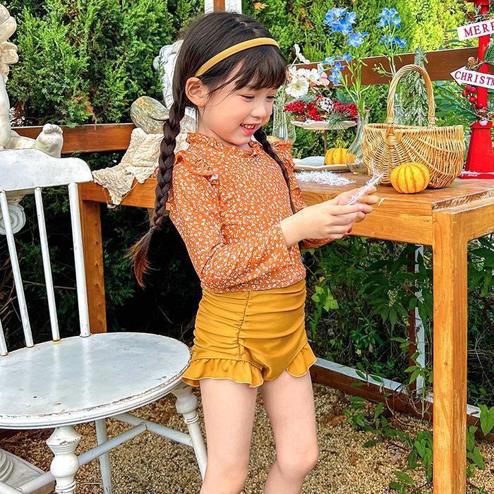 ブランド登録なし キッズ 水着 夏 女の子 セパレート水着 花柄 フラワー ギャザースイムウェア 130cm 120cm 110cm 100cm 90cm 子供 子供水着 : 暮らしの生活館 ...