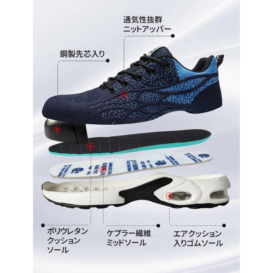 安全靴 作業靴 メンズ レディース スニーカー エアクッション 鋼先芯 滑らない 刺す叩く防止 ワークシューズ 男女兼用 軽量 耐磨耗 :x-240521-nz140:暮らしの生活館 - 通販 ...