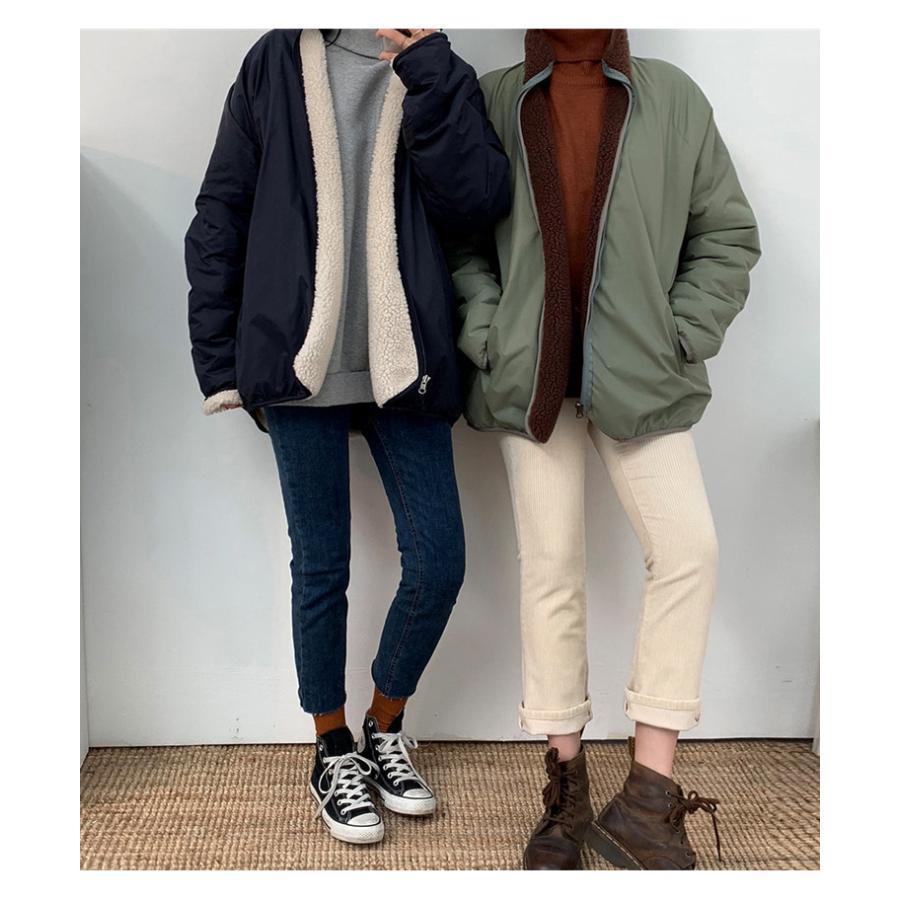 ボアジャケット アウター レディース ブルゾン フリース ビッグシルエット オーバーサイズ シンプル ストリート カジュアル ミリタリー 秋 冬 冬服 : x-240523-nz110 ...