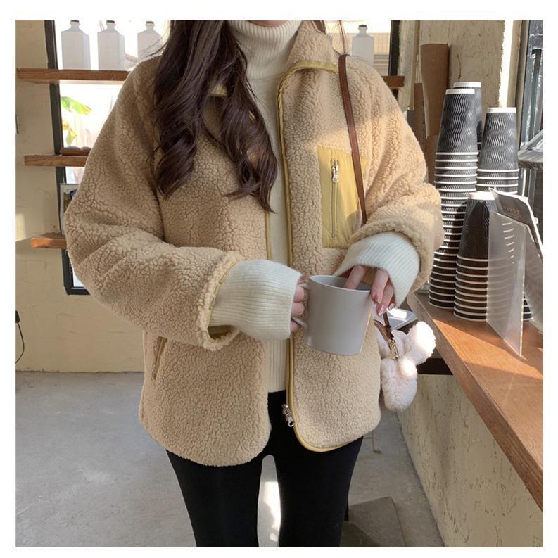 ボアジャケット アウター レディース ブルゾン フリース ビッグシルエット オーバーサイズ シンプル ストリート カジュアル ミリタリー 秋 冬 冬服 : x-240523-nz110 ...