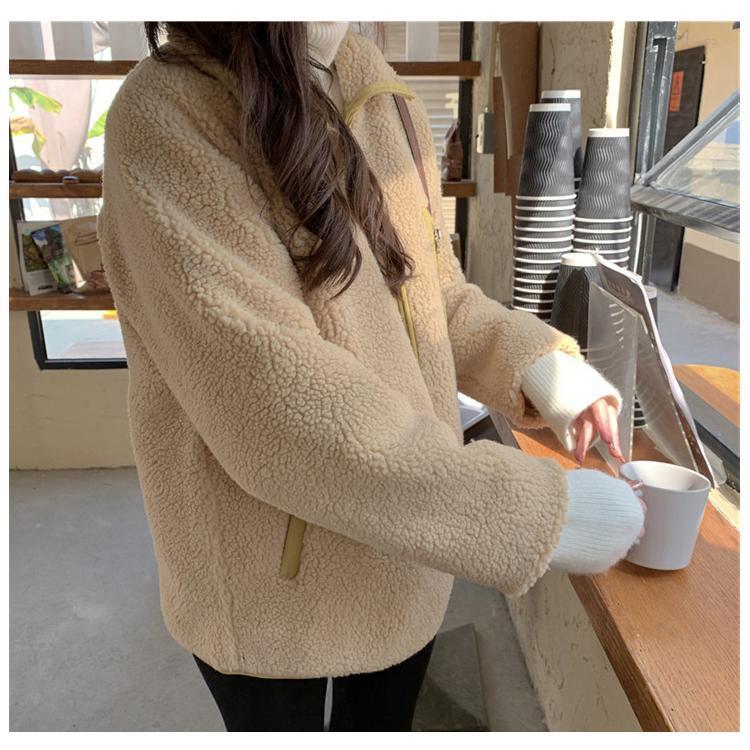 ボアジャケット アウター レディース ブルゾン フリース ビッグシルエット オーバーサイズ シンプル ストリート カジュアル ミリタリー 秋 冬 冬服 : x-240523-nz110 ...