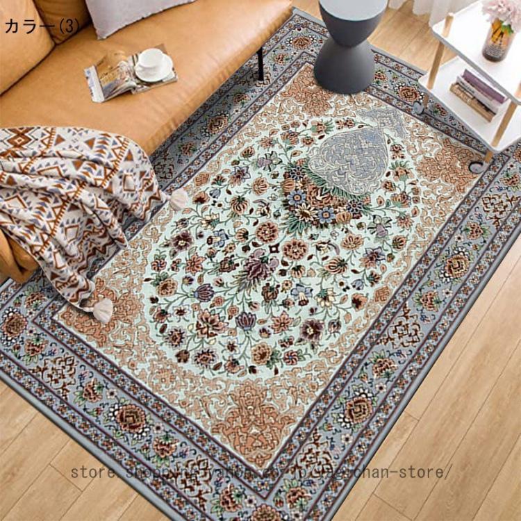 玄関マット 室内 リビング ダイニング 和室 子供部屋 屋内用 夏 サマーラグ 長方形 洗える ラグ マット クラッシック ヴィンテージ モロッコ ネイティブ柄 :x-240531-dt302 ...