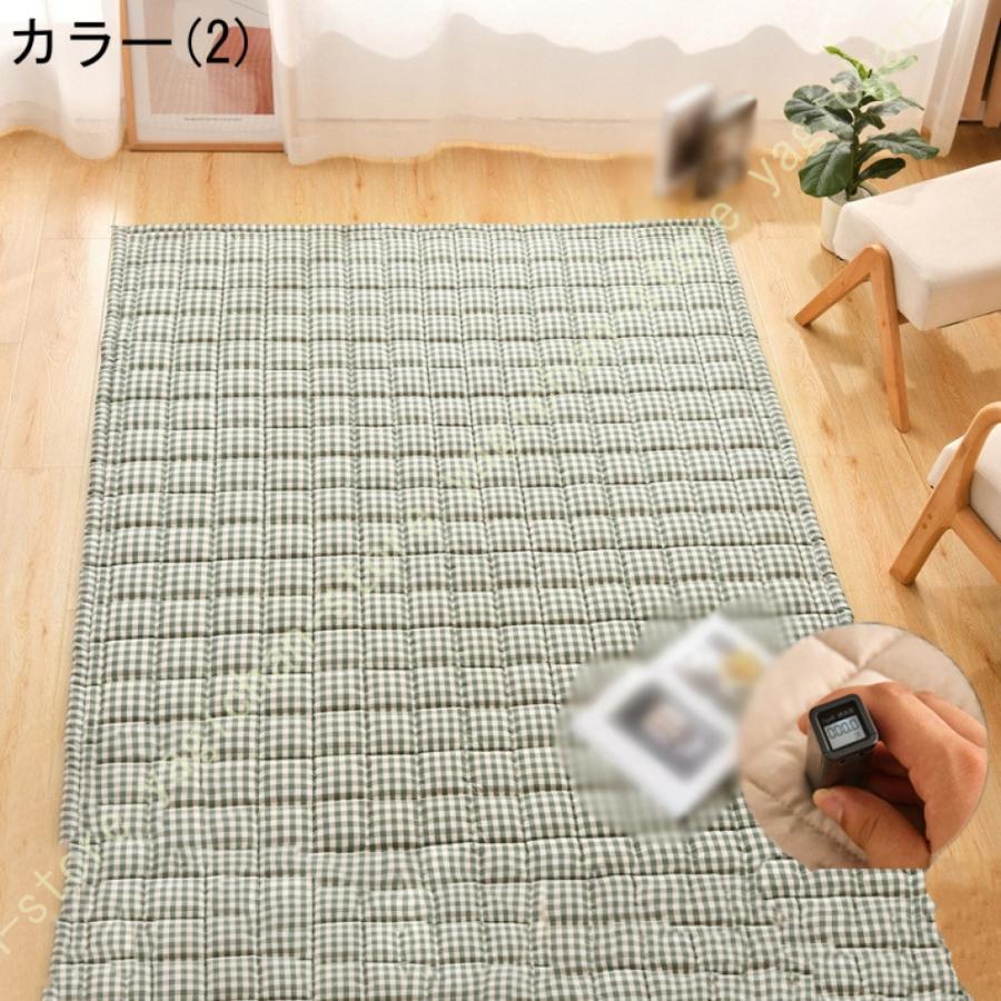 ラグ ラグマット 洗える ラグ 厚手 ウレタン デニム調 無地 麻混風生地 平織 ホットカーペット対応 カバー カーペット 在宅 ワーク 勤務 ブラック ブラウン :x-240531 ...
