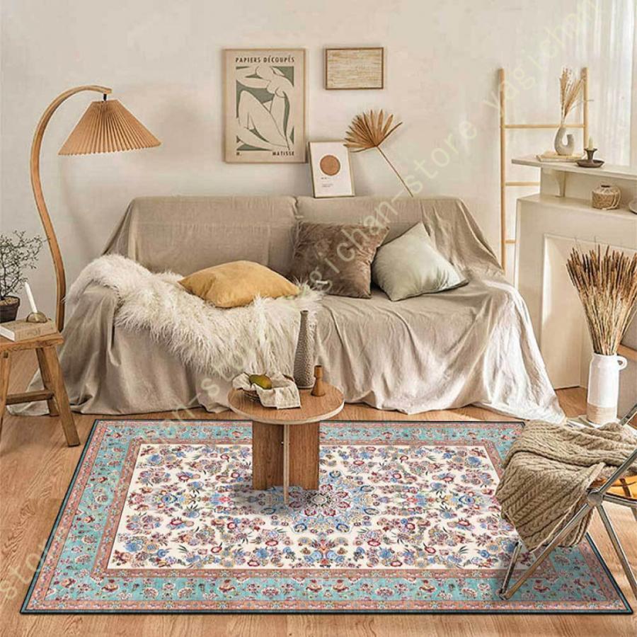 ペルシャラグ カーペット 3畳 ペルシャ絨毯風 ラグ マット 2畳 花柄 洗える オールシーズン 滑り止め 防ダニ 防臭 幾何学模様 床暖房対応 ヴィンテージ風 :x-240531-dt50 ...
