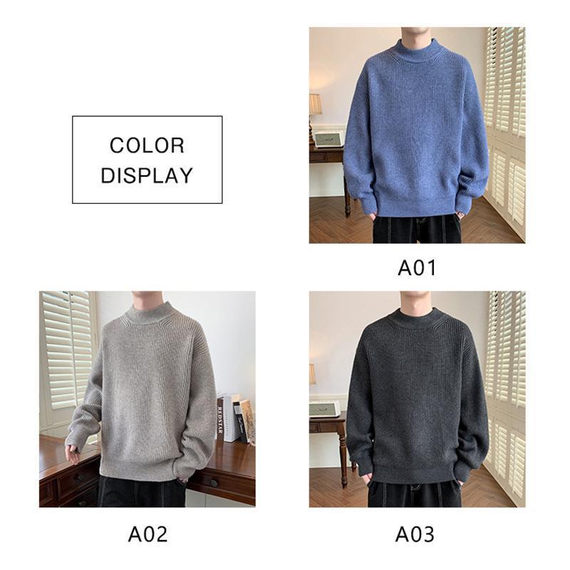 ニット メンズ セーター ラウンドネック アウター ゆったり 秋冬 カジュアル 上品 暖かい 無地 通勤 ビジネス 高級感 厚手 快適 新作 通気性 : x-240531-nz14 : 暮らし ...