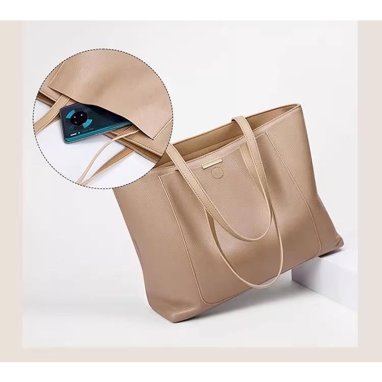 トートバッグ 牛革100% 革 本革 大きめ 耐摩擦 耐久 2WAY A4 B4 14インチPC対応 通勤 通学 カジュアル トート ビジネスバッグ 50代 40代 30代 20代 : 暮らし ...