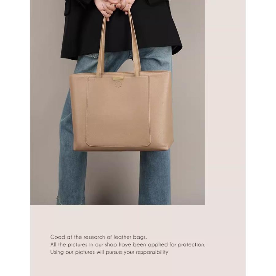トートバッグ 牛革100% 革 本革 大きめ 耐摩擦 耐久 2WAY A4 B4 14インチPC対応 通勤 通学 カジュアル トート ビジネスバッグ 50代 40代 30代 20代 : 暮らし ...