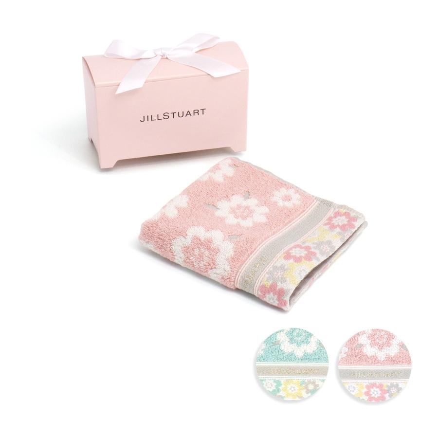 JILL STUART タオル 名入れ 刺繍 JILLSTUART ジルスチュアート リボンBOX入り シュシュフルール タオルハンカチ ギフト プレゼント タオル美術館 公式 のし対応 敬老 ...