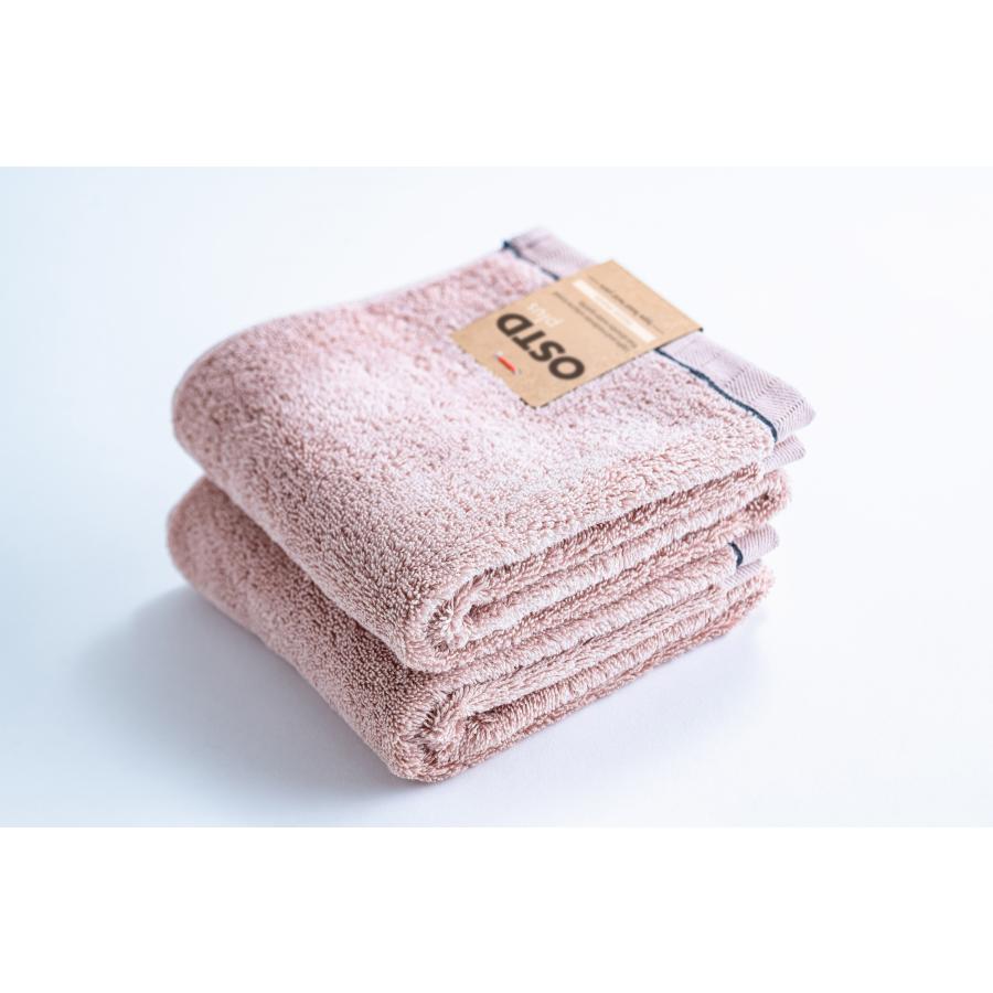 ドラマ協力商品 OSTD plus フェイスタオル mocomoco 約34×80 cm 2枚 セット おしゃれ グッドデザイン賞 選べる4色 綿100 カーキ ピンク グレージュ チャコール ...