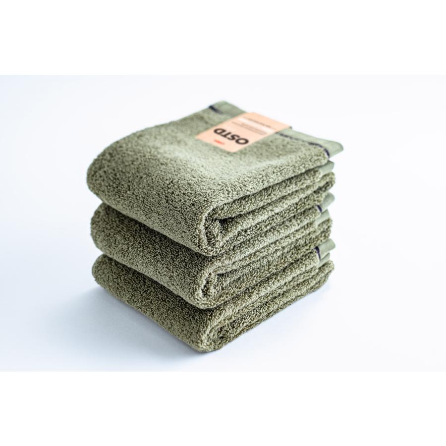 OSTD plus フェイスタオル mocomoco 約 34 × 80 cm 3枚入 おしゃれ グッドデザイン賞 くすみカラー 選べる4色 ふわふわ 綿100 :OSD-MOCO-FT-3 ...