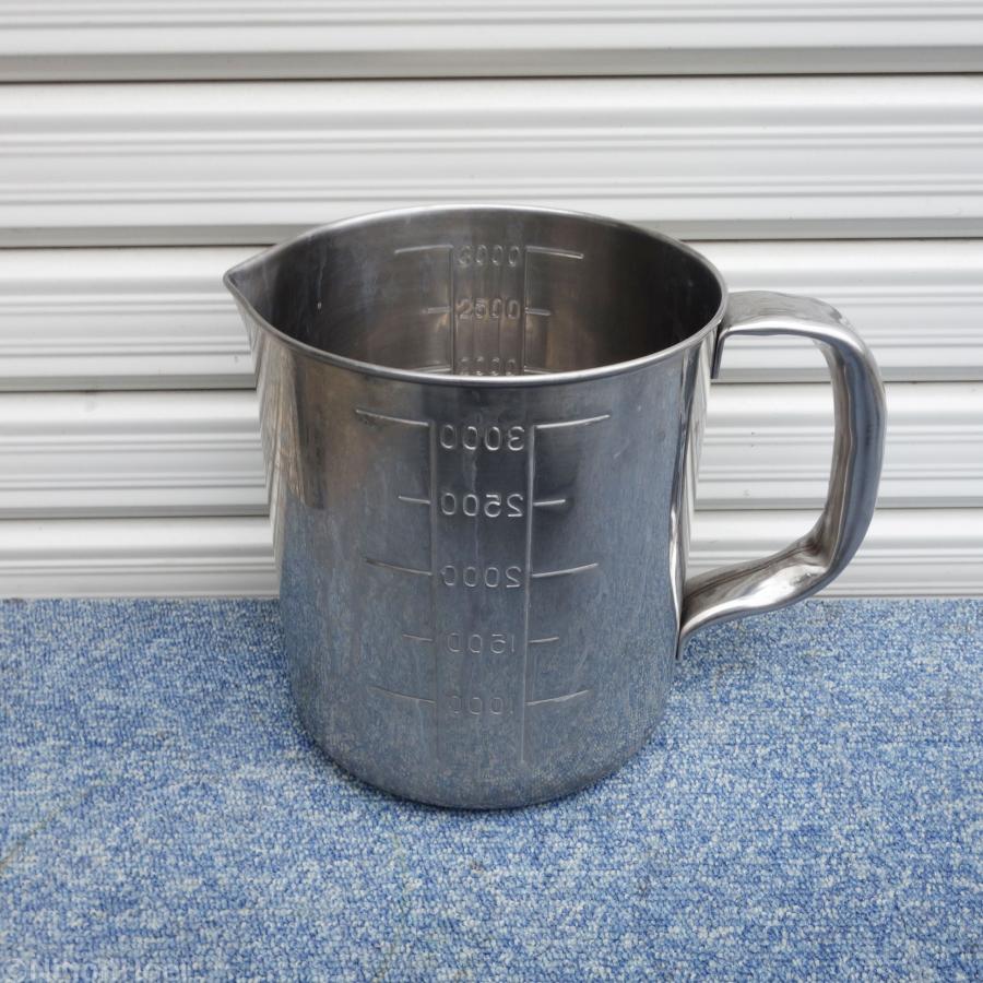 18-8 ステンレス 計量カップ 3L/3000ml 1個 在庫7個 口付水マス ビーカー 取っ手 手付 目盛 付き 金属 業務用 : 日本ホーエイ タウンショップ - 通販 - Yahoo ...
