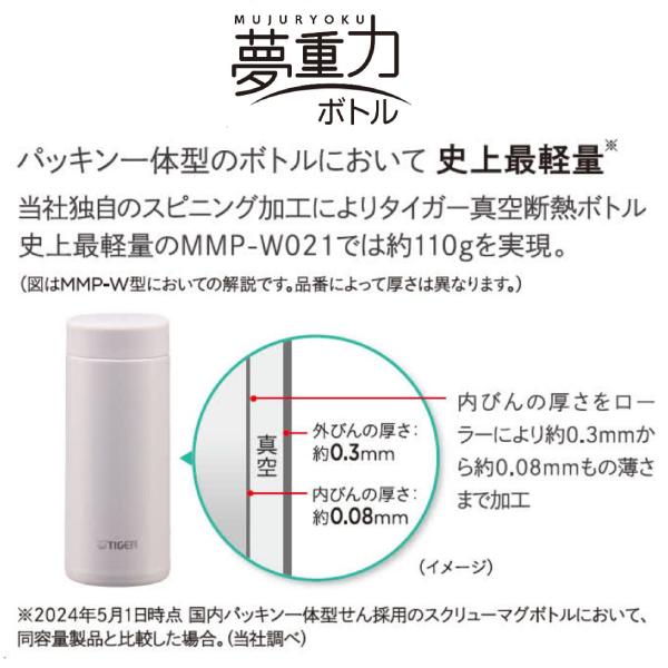 タイガー MMZ-W601(WZ) らくらくキャップ 真空断熱ボトル ステンレスボトル 容量 600ml 保温 保冷 TIGER 水筒 0.6L オフホワイト MMZ-W601-WZ ...