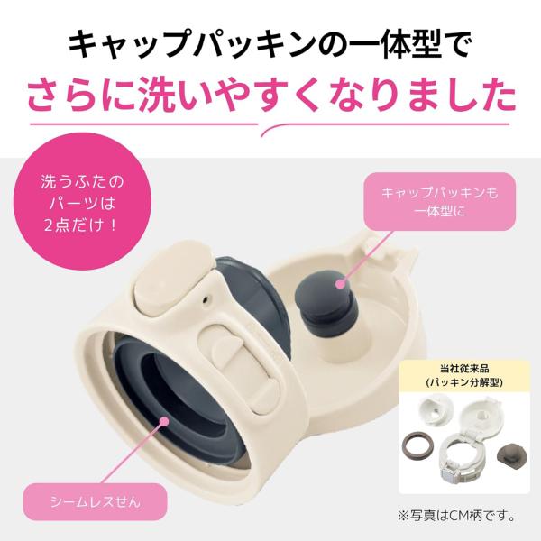 象印 SM-VB60(BM) 象印 ステンレスマグボトル 水筒 ステンレスボトル 保温保冷 ZOJIRUSHI 水筒 0.6L(600ml) せん一体型 シームレスせん ソフトブラック SM ...