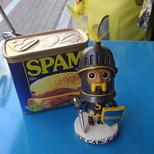 SPAM CAN CHARACTOR BOBBLEHEAD SIR CAN-A-LOT スパム 首振り人形 : トイバーガー ヤフー ...