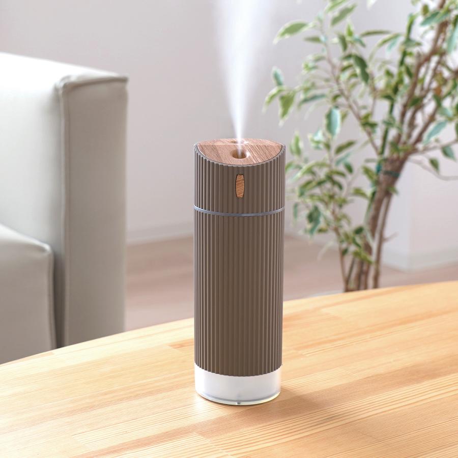 コンパクト加湿器 PARTHE パルテ 全2色 抗菌仕様 水溶性アロマオイル対応 アロマウォーター対応 USB給電 LED ゆらぎLED ...