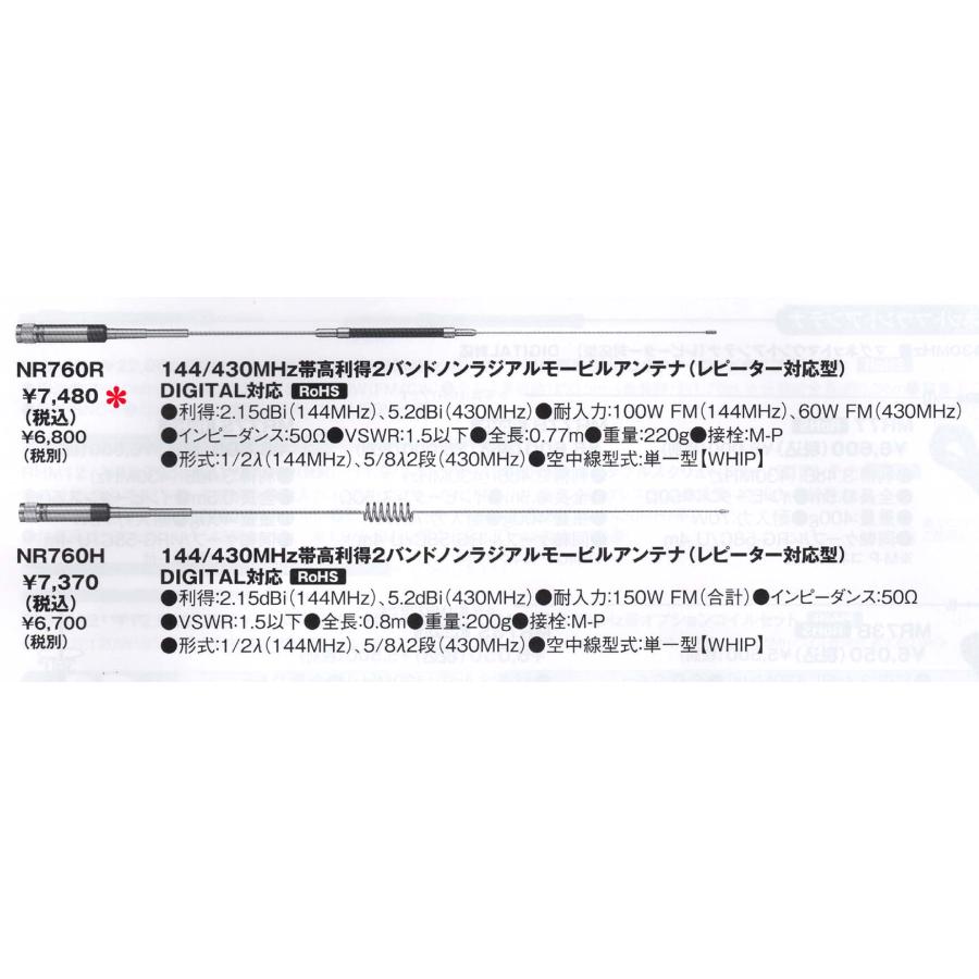 NR760R【DIAMOND】全長0.77M 144/430MHz 対応 未使用・保管品 : トヨムラ・太田店 - 通販 - Yahoo!ショッピング