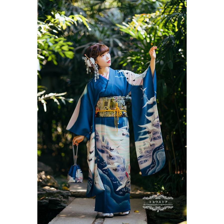 浴衣 セット 女の子 浴衣レディース 浴衣 安い 春 鶴 青い 20代 30代 40代 成人式 花火大会 イベント 作り帯 結び帯 文化祭 女性 着物 娘 プレゼント 正規品，お得 浴衣 セット 女の子 浴衣レディース 浴衣 安い 春 鶴